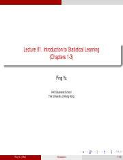 Introduction To Statistical Learning Algorithms Course Hero