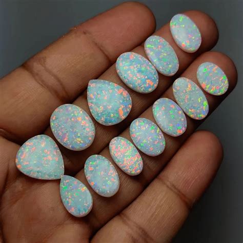 Aurora Opals On Top Australian Opals At Bottom High Quality Doublets