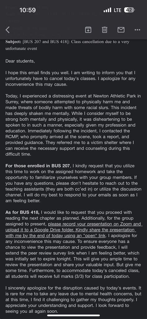 Class Got Canceled Today Because Rsimonfraser