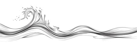 Wave Divider Sea And Ocean Waves Water Element Line Separator Premium
