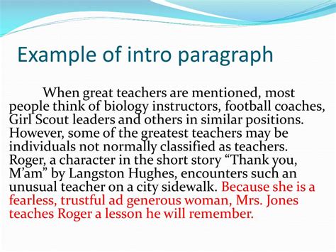 Ppt Introduction Paragraph And Thesis Statement Powerpoint Presentation Id6089143