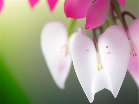 Premium Ai Image White Bleeding Heart Abstract Gradient Background