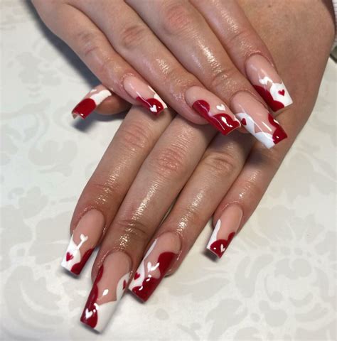 45 Gorgeous Red And White Nails Nail Designs Daily