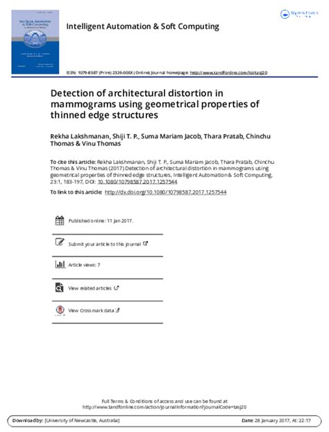 Pdf Detection Of Architectural Distortion In Mammograms Using Phase