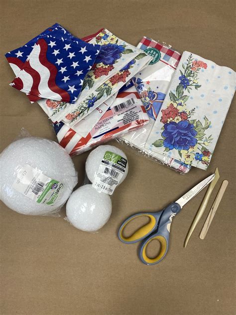 Patchwork Ball Using Napkins The Shabby Tree