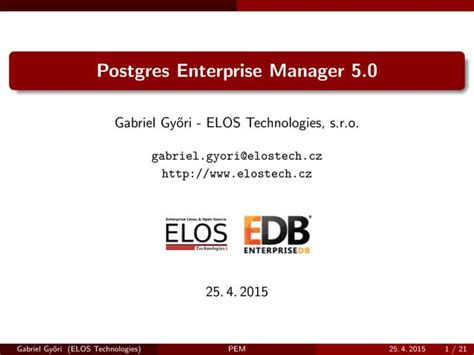 postgres enterprise manager 5 0