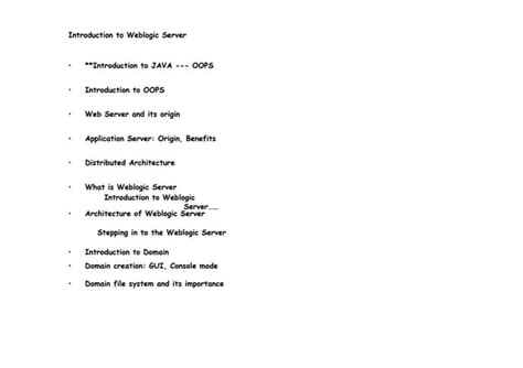 Weblogic Server Docx