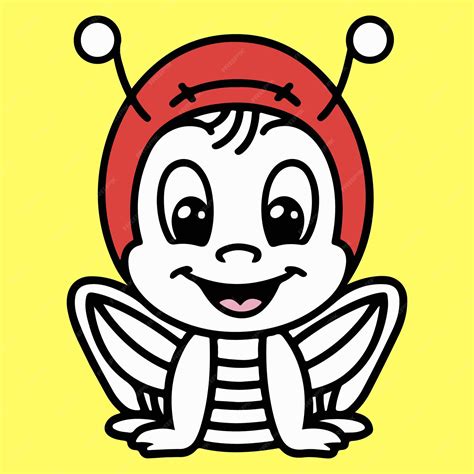 Premium Vector A Grasshopper Smiling Full Body Style Kawaii Simple