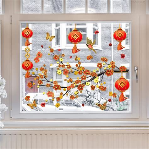 Kymy 2026 Vietnamese New Year Window Stickers Spring