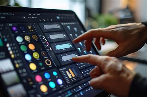 Interactive Ui Design On Tablet Premium Ai Generated Image