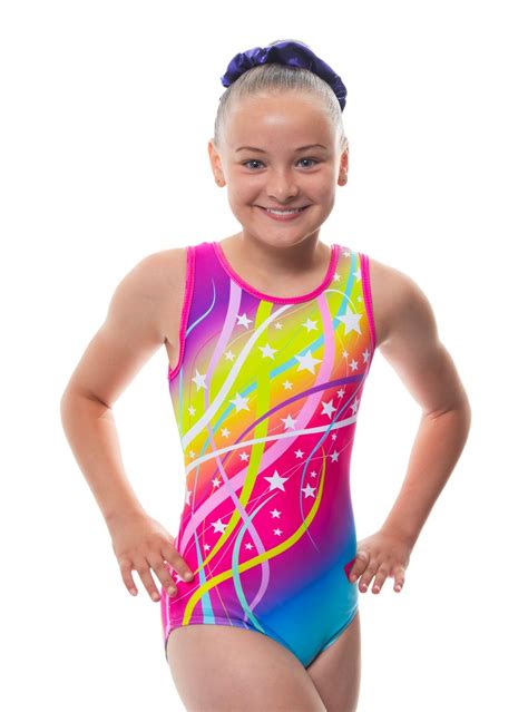 Zayla Rainbow Girls Personalised Name Sleeveless Gymnastics Leotard Etsy