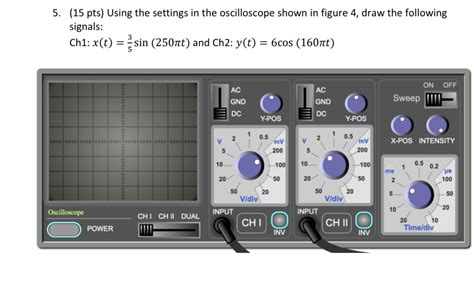 Solved Using The Settings In The Oscilloscope Shown In