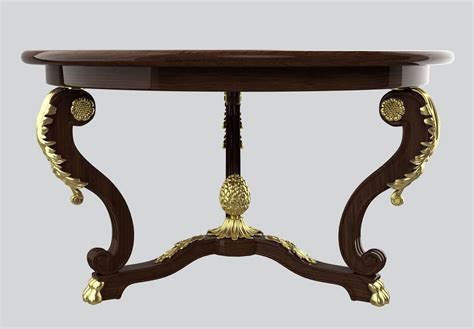 Classic Table 3d Model 6 3ds Fbx Obj Max Unknown Free3d