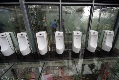 Worlds First Glass Toilet Unveiled In Chinas Nature Park