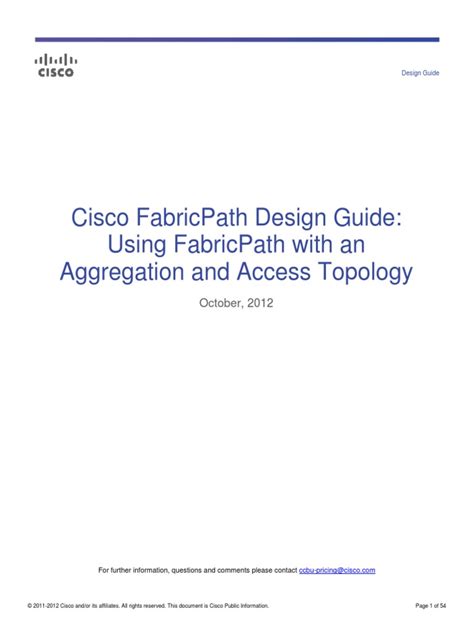 cisco fabricpath design guide pdf pdf network switch routing