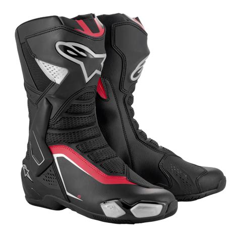 Alpinestars Smx 6 V3 Boots Blacksilverred