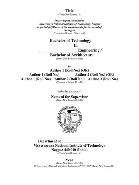 B Tech Project Report Format Pdf Vocational Education