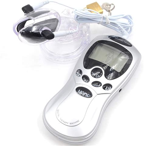 Amazon Com Muscle Vibrators Electric Chastity Device Plastic Penis Ring Sleeve Cage Host Shock