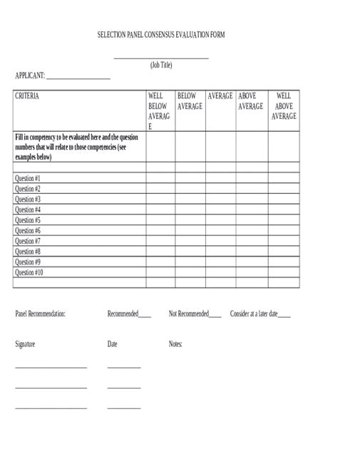 Selection Panel Individual Evaluation Montgomery County Maryland Doc