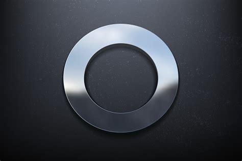 서클 3d 로고 디자인 질감 벽이 있는 반짝이는 모형 로고 현실적인 벡터 벡터 일러스트 레이 션 금속에 대한 스톡 벡터 아트 및