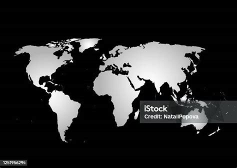 검은 색 배경에 격리 된 세계지도 벡터 플랫 어스 웹 사이트 패턴 연례 보고서 인포 그래픽지도 템플릿 전 세계 여행 지도 실루엣