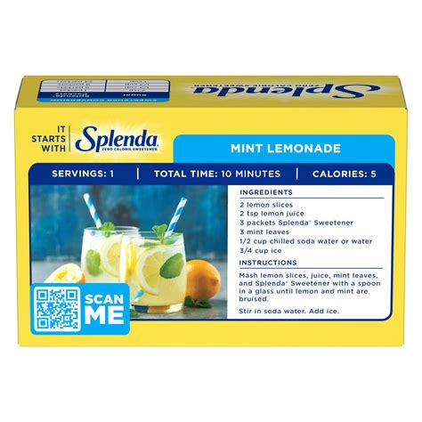 Splenda Sweetener Packets Zero Calorie Sweetener And Sugar Substitute