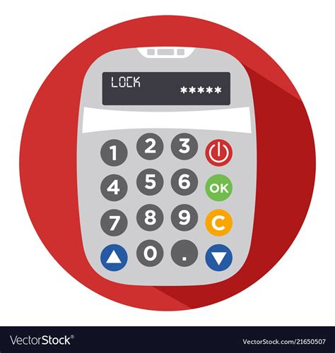 Security One Time Password Device For Internet Vector Image