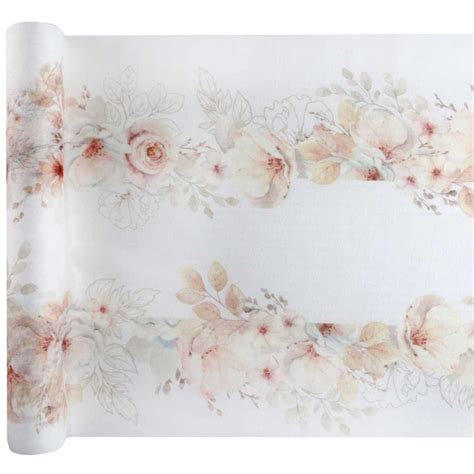 Chemin De Table Floral En Mousseline Déco Mariage Romantique Anahita