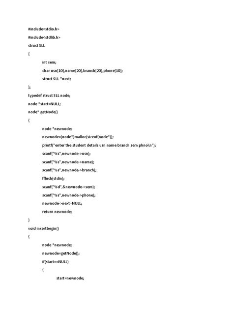 Sll Program Pdf Object Oriented Programming Computer Libraries