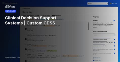Clinical Decision Support Systems Custom Cdss Digital Scientists