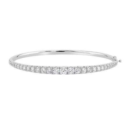 Round Lab Grown Diamond Tennis Bracelet 205 E Fvs In 14k White Gold