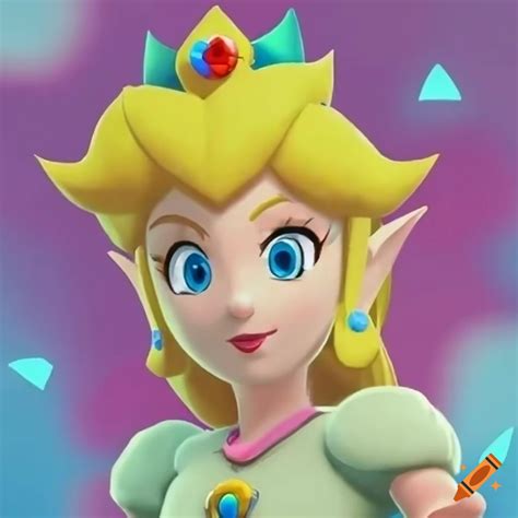 Artwork Of Link And Princess Peach Swapping Outfits