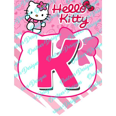 Hello Kitty Theme Banderitas Sold Per Letter Shopee Philippines