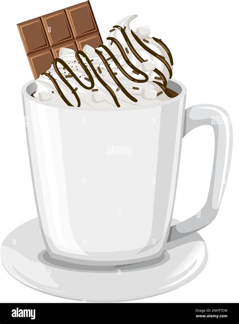 Hot Chocolate With Whipped Cream Illustration Stock Vector Image And Art