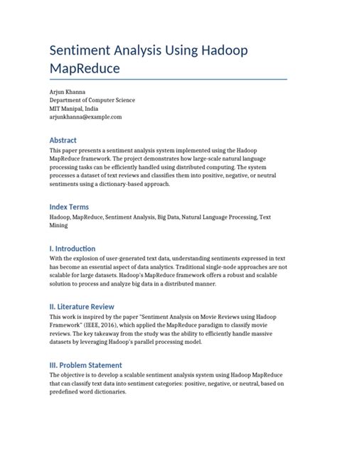 Sentiment Analysis Hadoop Ieee Format Pdf Apache Hadoop Map Reduce