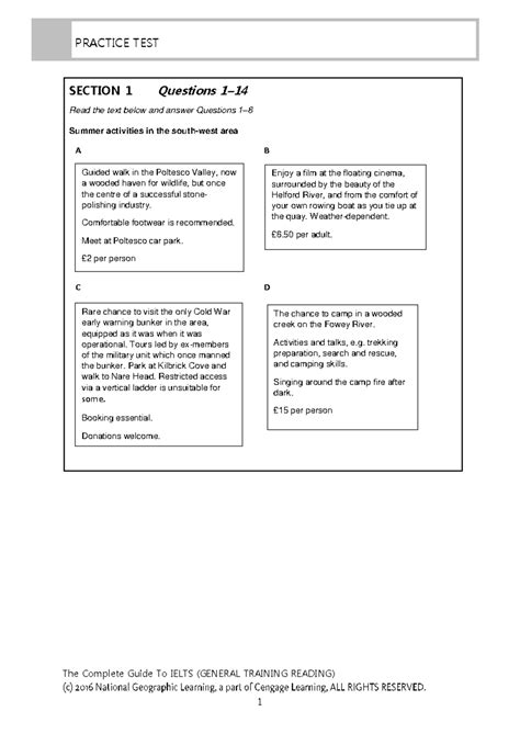 General Training Test Reading The Complete Guide To Ielts General