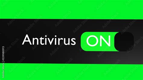turn on antivirus button slider secure internet connection virus