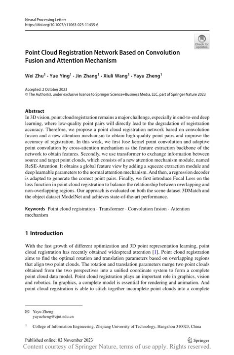 Point Cloud Registration Network Based On Convolution Fusion And
