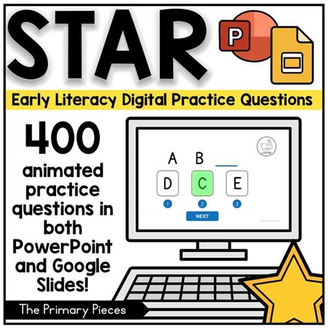 Digital Star Early Literacy Test Prep Practice Questions Literacy