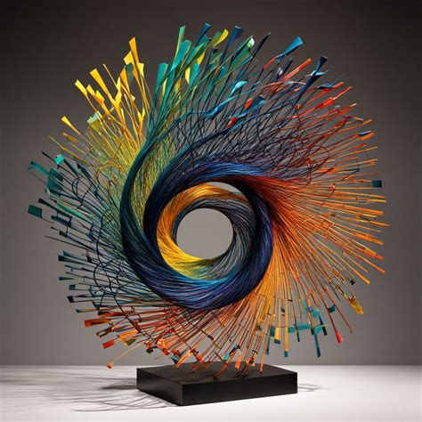 Colored Metal Wire Twisted Into Abstract Art