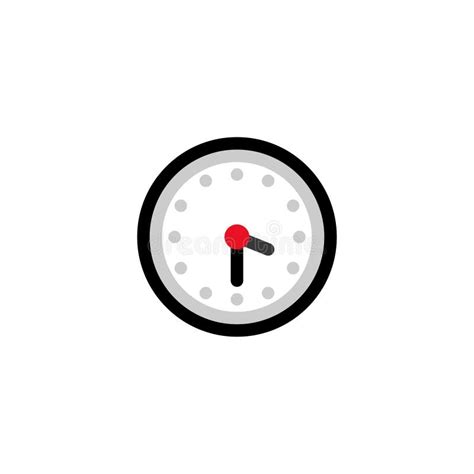 Simple Analog Clock Icon Design Stock Illustration Illustration Of