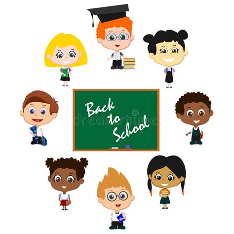 Pupils In Circle Stock Vector Illustration Of Cartoons 102790240