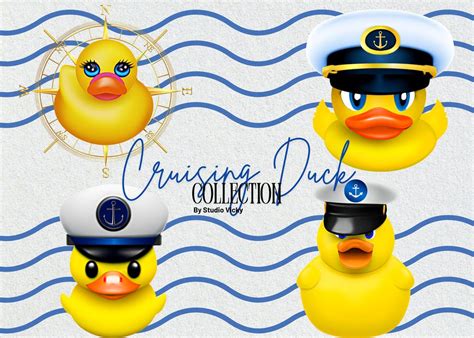 Cruise Duck Clipart Png Svg  Pdf Bundle Etsy