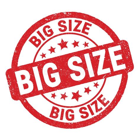 Big Size Text Written On Red Round Stamp Sign Stock Illustration