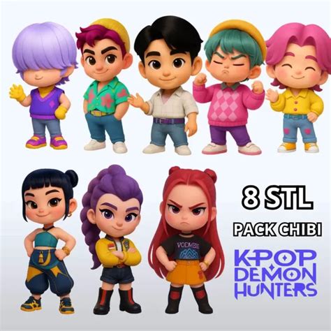 3d Printer Files 3mf File Pack Chibi Kpop Demon Hunters Creality Cloud