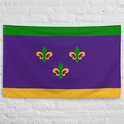 City Of New Orleans Mardi Gras Flag Mardi Gras Flag Mardi Gras