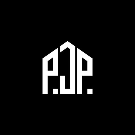Pjp Letter Logo Design On Black Background Pjp Creative Initials