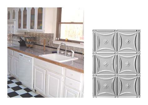 Kitchen Backsplash Ideas Decorative Tin Tiles Metal Backsplash