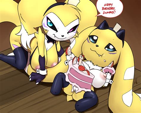 Rule 34 All Fours Anthro Bandai Namco Bow Tie Breasts Cake Clothing