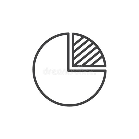 Pi Graph Outline Icon Stock Vector Illustration Of School 130157498